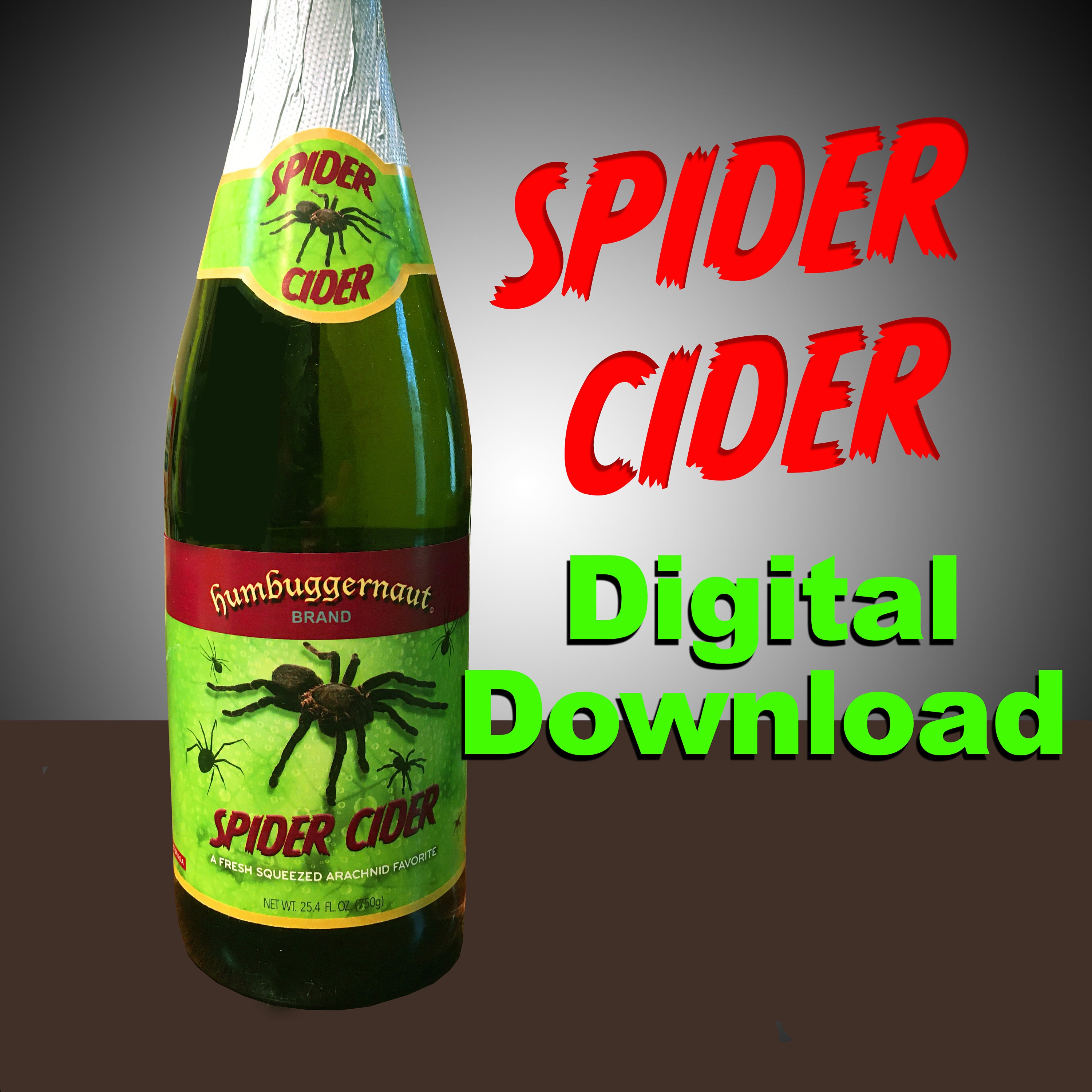 Spider Cider Bottle Labels DIGITAL DOWNLOAD - Etsy