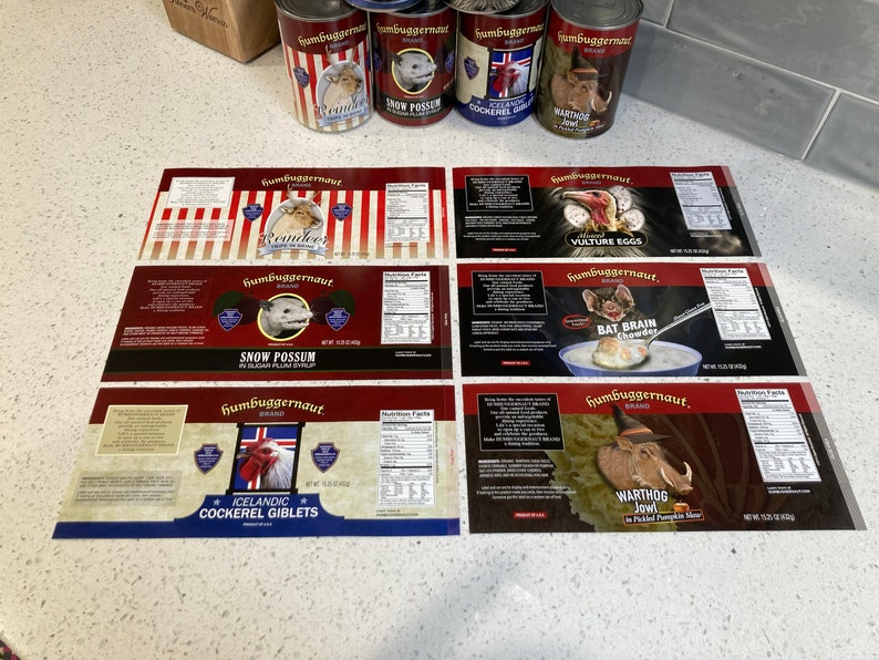 Clean Gag Gift. Fake Canned Food Labels and Free Shipping - Etsy