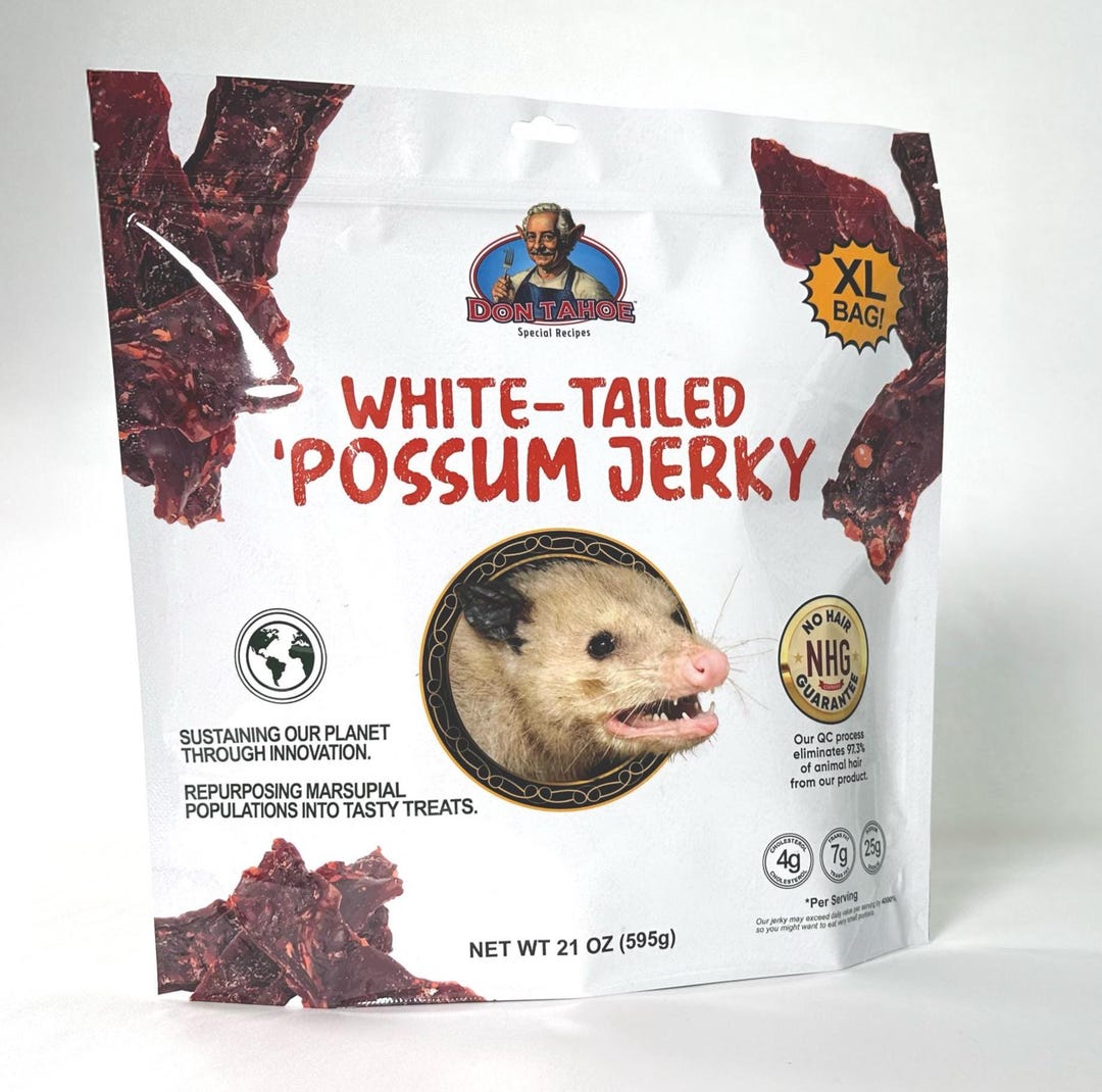 GAG Gift-possum Jerky Gift Package & Funny Canned Food Labels - Etsy