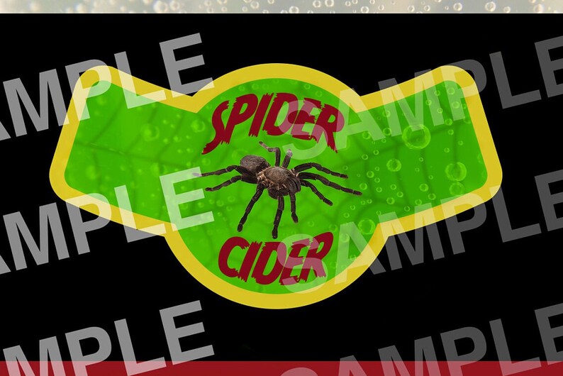 Spider Cider Bottle Labels DIGITAL DOWNLOAD - Etsy