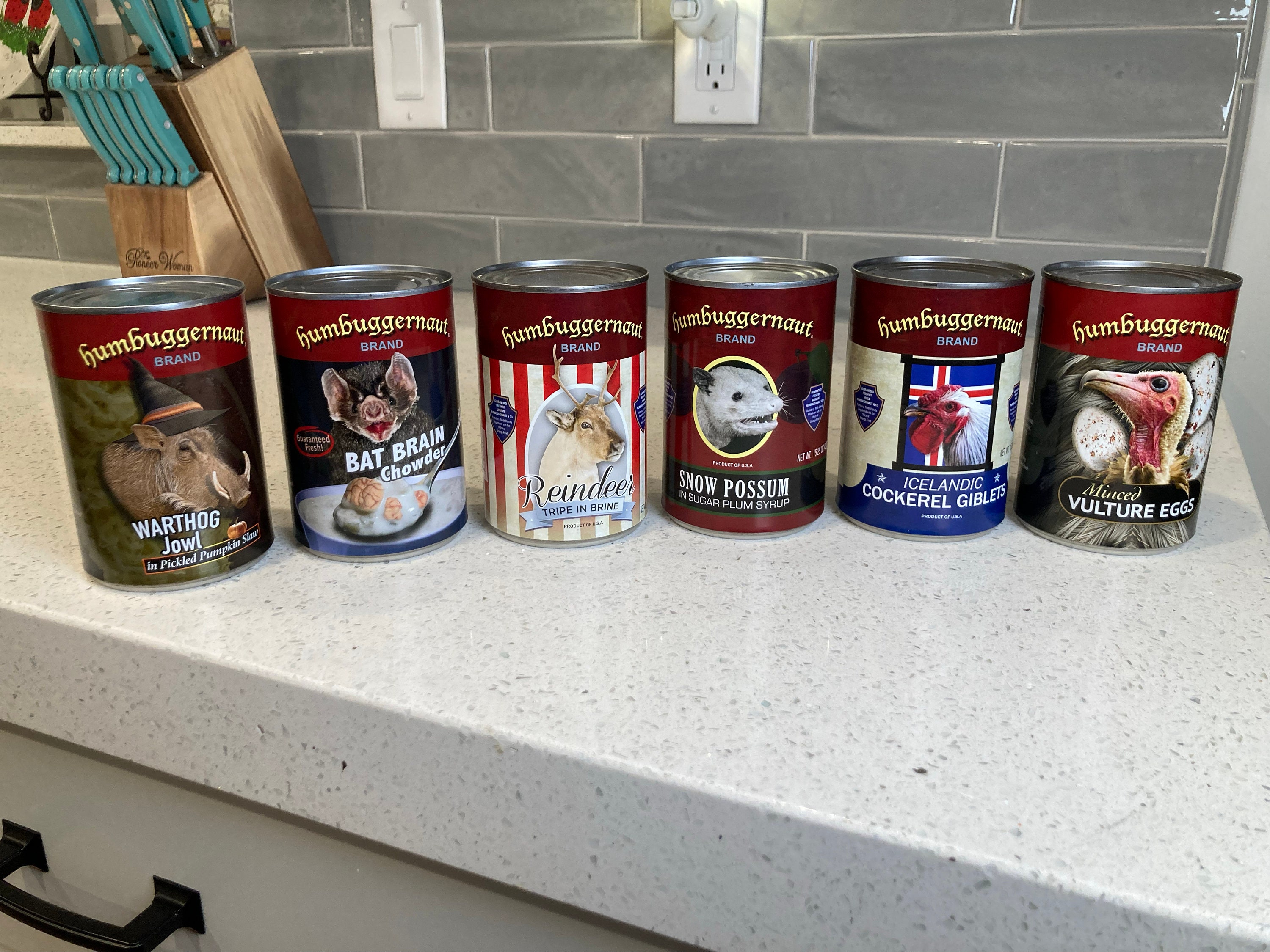 Gag Gift Canned Food Labels: 12 Funny Animal Flavors + Santa-tized ...