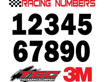 2 Inch Tall Racing Numbers Vinyl Decals Stickers MX ATV - Etsy
