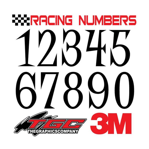 2 Inch Tall Racing Numbers Vinyl Decals Stickers MX ATV - Etsy