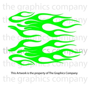 Flame Decals Stickers Graphics. the Size List is for One of the Flames ...