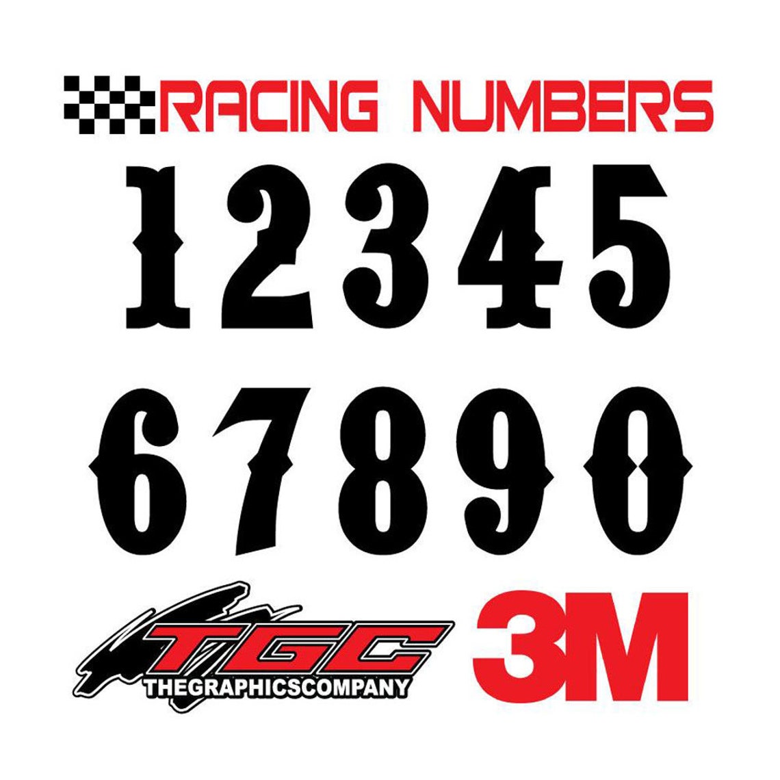 3 Inch Tall Racing Numbers Vinyl Decals Stickers MX ATV - Etsy