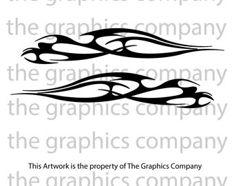 Flame Decals Stickers Graphics. the Size List is for One of | Etsy