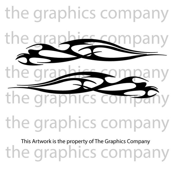 Flame Decals Stickers Graphics. the Size List is for One of | Etsy