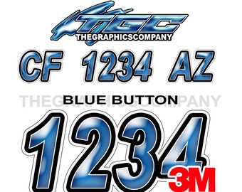 Boat Registration Numbers and Letters Decals Vinyl Names and Custom ...