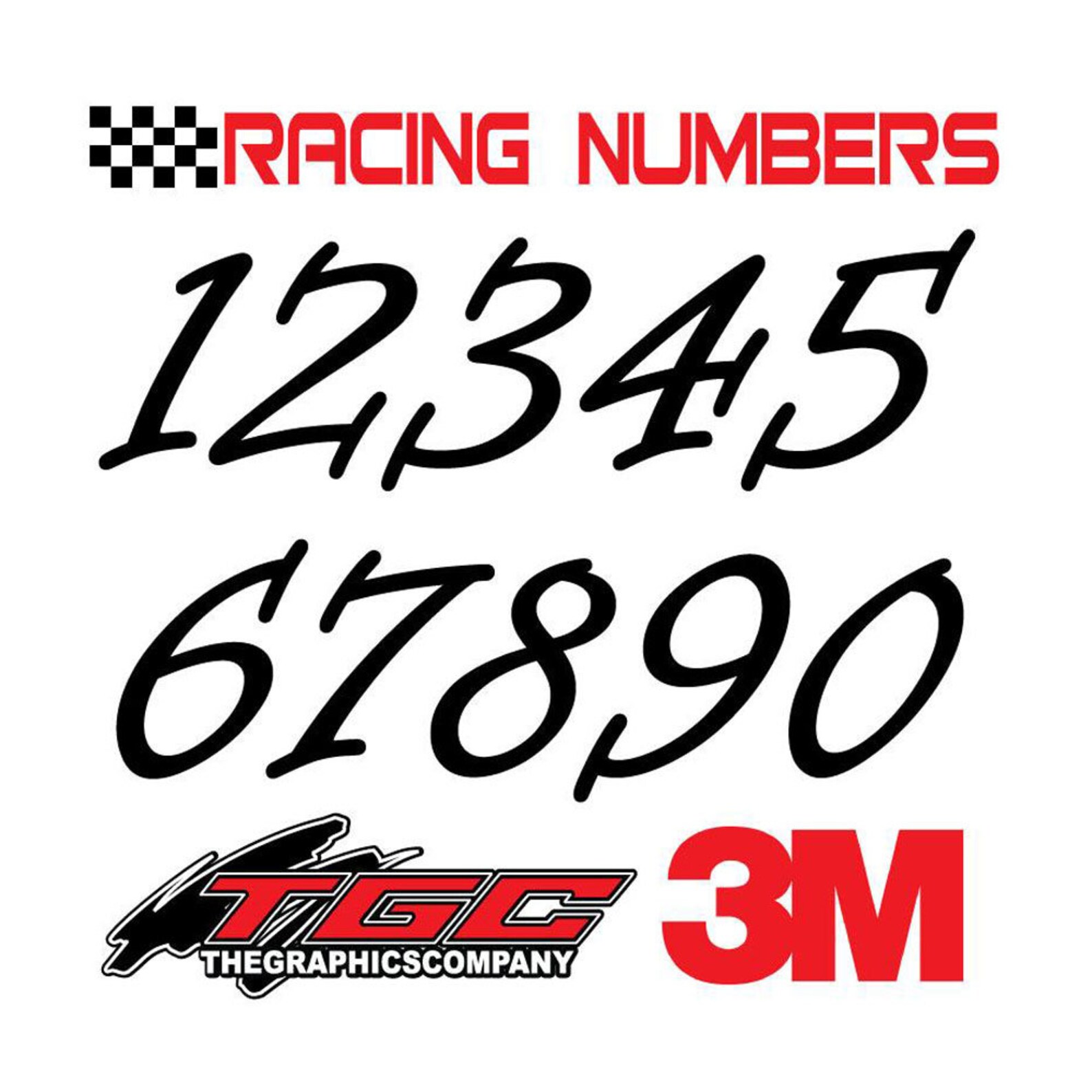 3 Inch Tall Racing Numbers Vinyl Decals Stickers MX ATV - Etsy