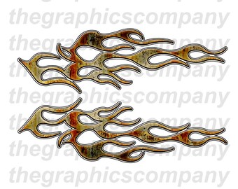 Purple Flames 12 Decal Stickers Graphics 3M Material | Etsy