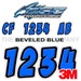 Beveled Blue Badaboom Boat Registration Numbers and Letters Decals ...