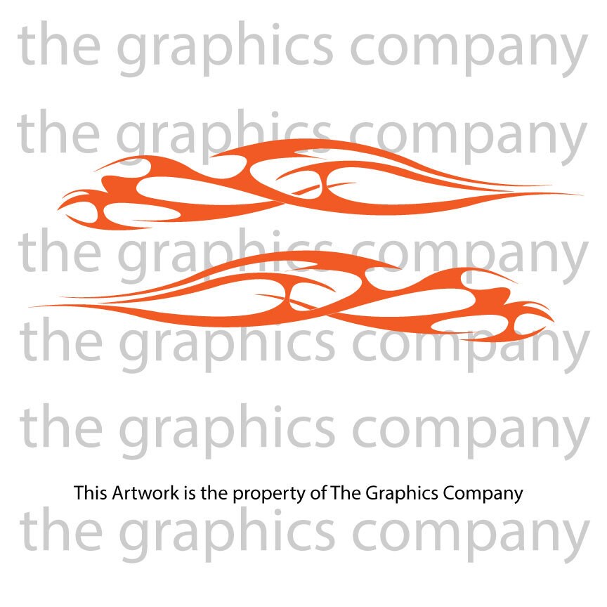 Flame Decals Stickers Graphics. the Size List is for One of | Etsy