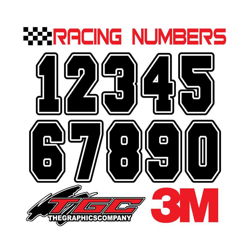 3 Inch Tall Racing Numbers Vinyl Decals Stickers MX ATV - Etsy