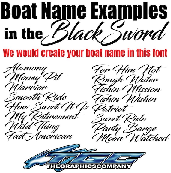 Boat Names Decals