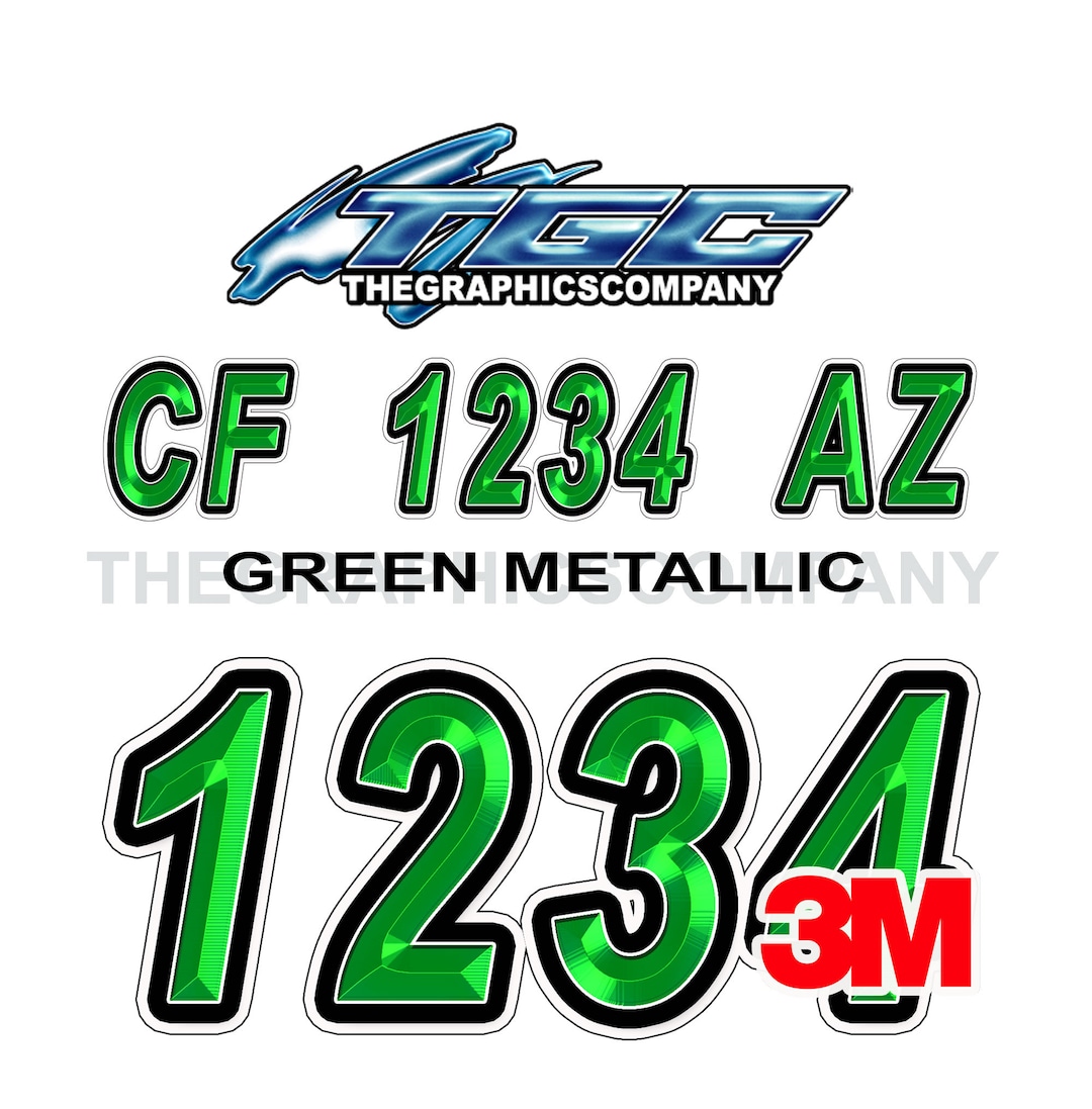 Boat Registration Numbers and Letters Decals Vinyl Names and Custom ...
