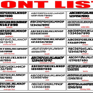 Black Carbon Red Registration Numbers and Letters Decals Vinyl Names ...