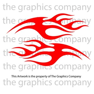 Flame Decals Stickers Graphics. the Size List is for One of the Flames ...