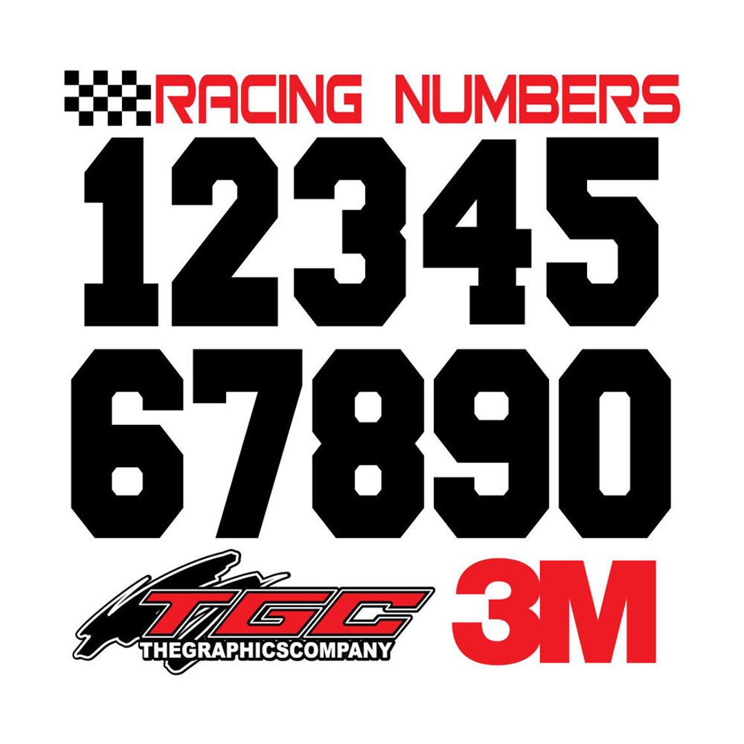 4 Inch Tall Racing Numbers Vinyl Decals Stickers MX ATV - Etsy