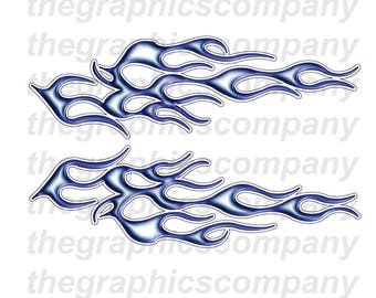 Blue Flame 12 Decal Stickers Graphics 3M Material High | Etsy