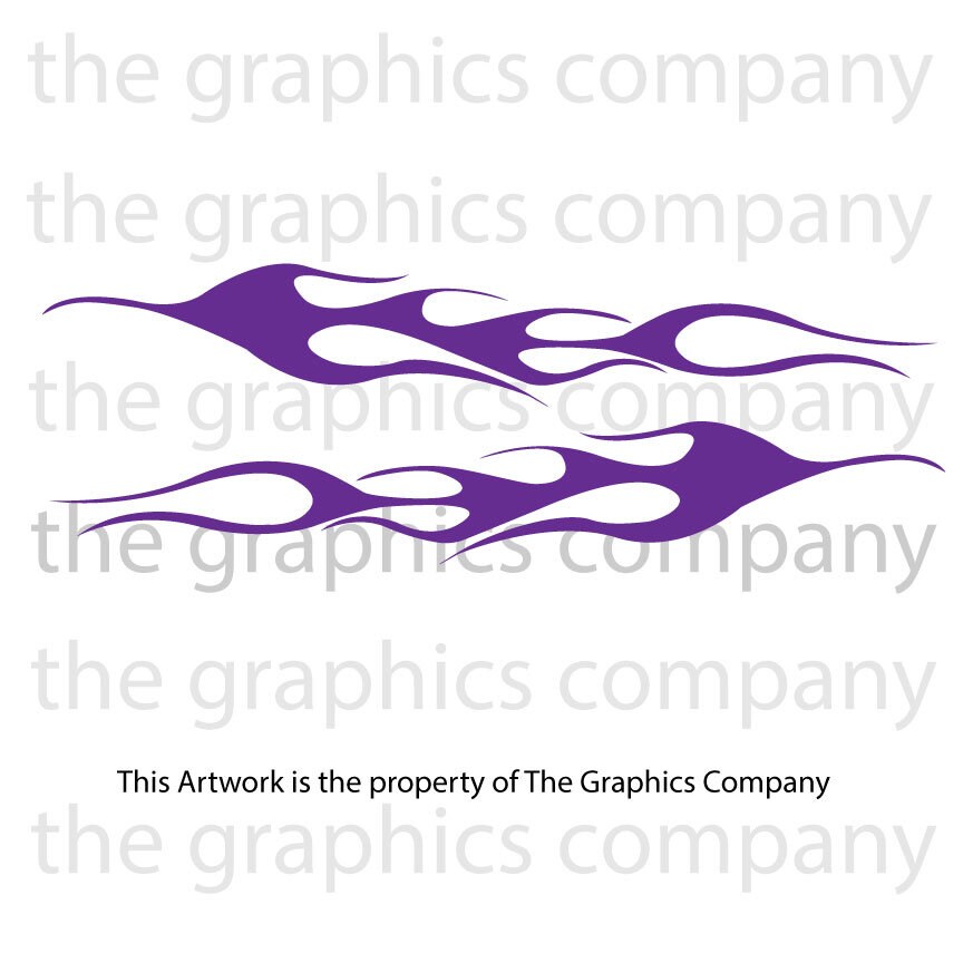 Flame Decals Stickers Graphics. the Size List is for One of | Etsy