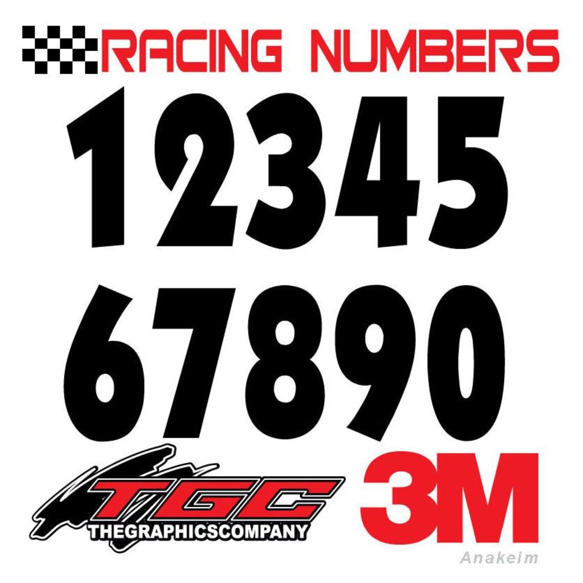 4 Inch Tall Racing Numbers Vinyl Decals Stickers MX ATV | Etsy