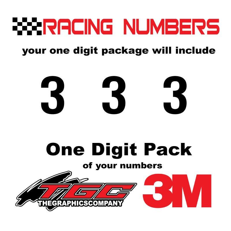 2 Inch Tall Racing Numbers Vinyl Decals Stickers MX ATV | Etsy