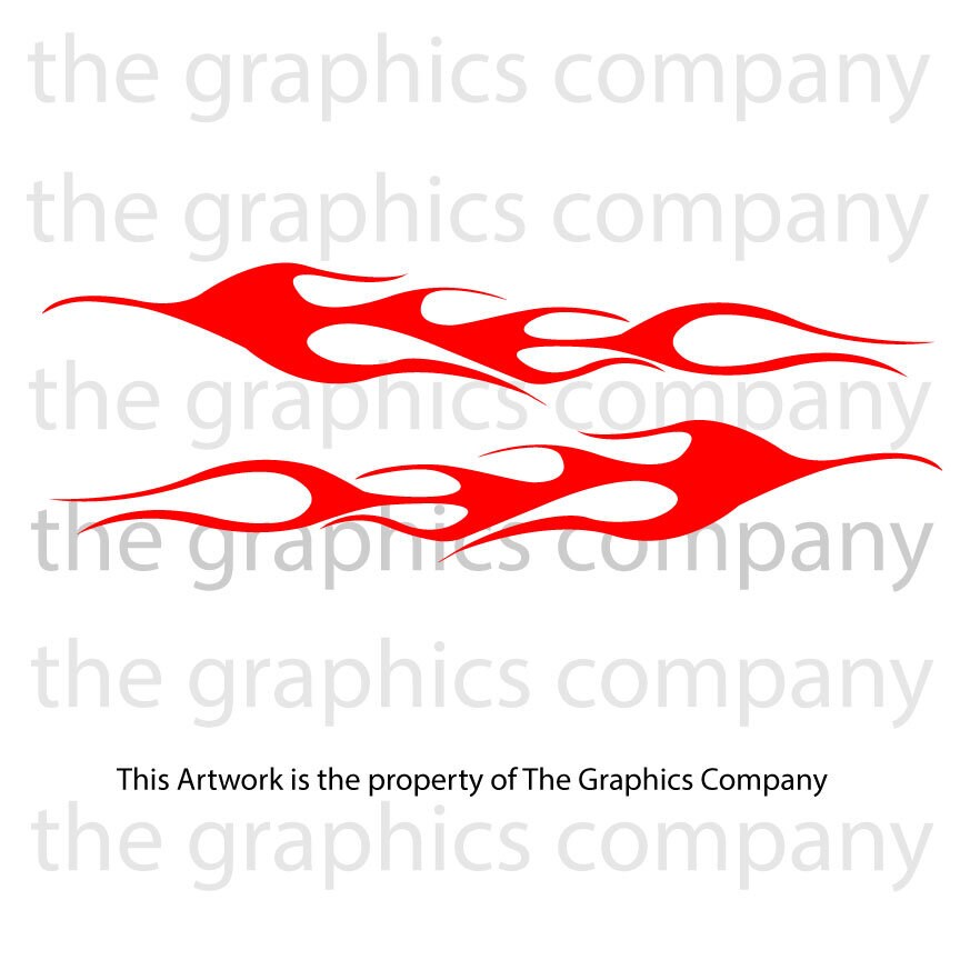 Flame Decals Stickers Graphics. the Size List is for One of | Etsy