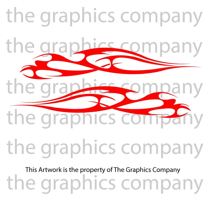 Flame Decals Stickers Graphics. the Size List is for One of | Etsy