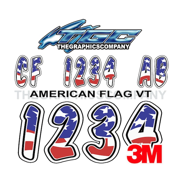 American Flag Boat Decals - Etsy