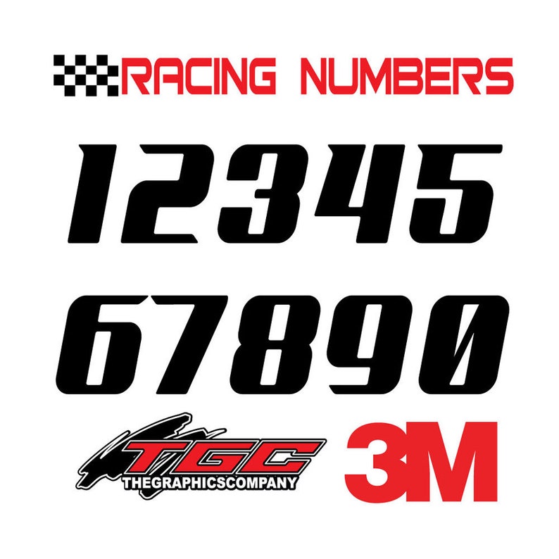 2 Inch Tall Racing Numbers Vinyl Decals Stickers MX ATV - Etsy