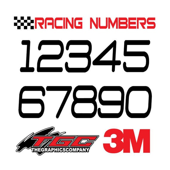 4 Inch Tall Racing Numbers Vinyl Decals Stickers MX ATV - Etsy