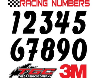 6 Inch Tall Racing Numbers Vinyl Decals Stickers MX ATV - Etsy