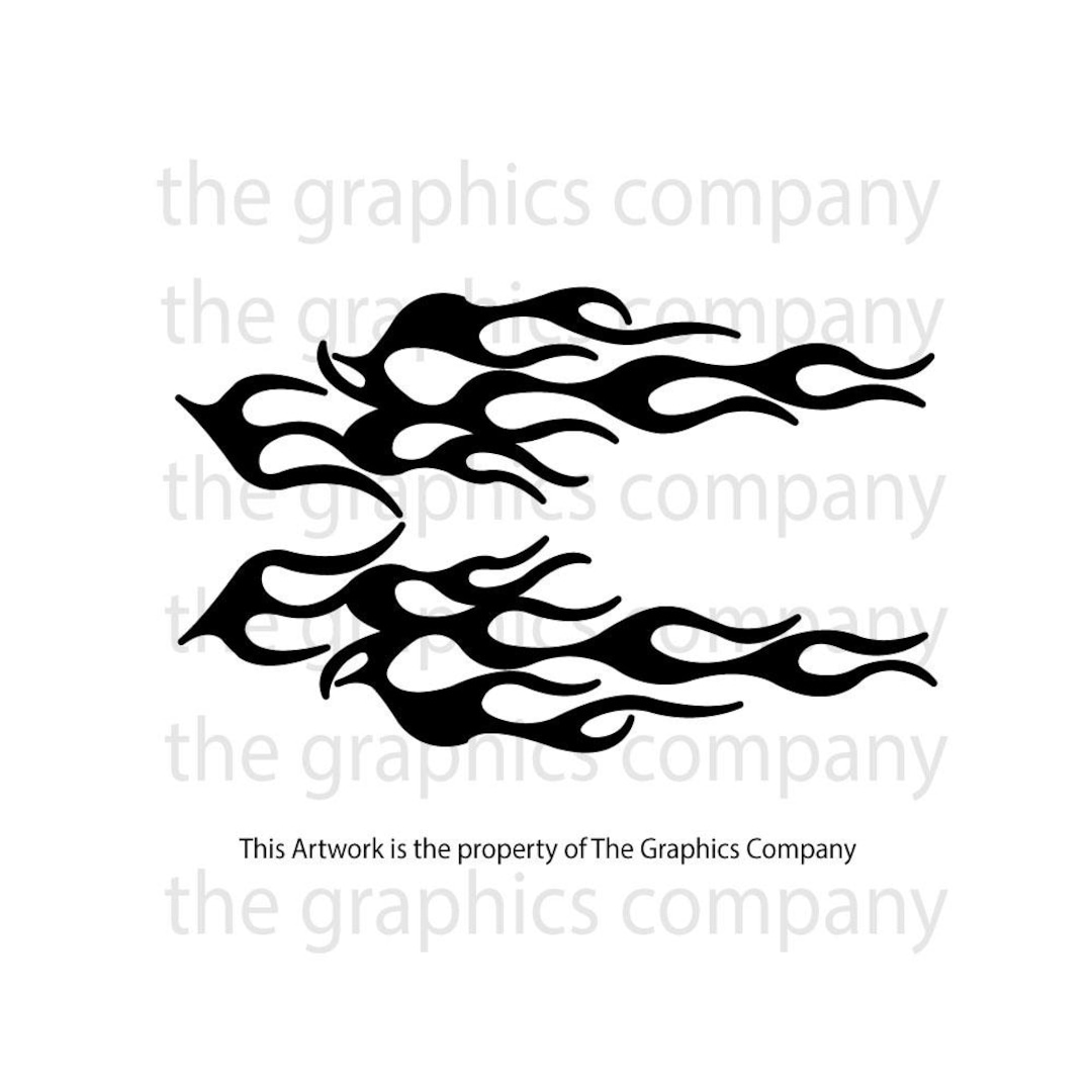 Flame Decals Stickers. the Size is for One of the Flames in the Set ...