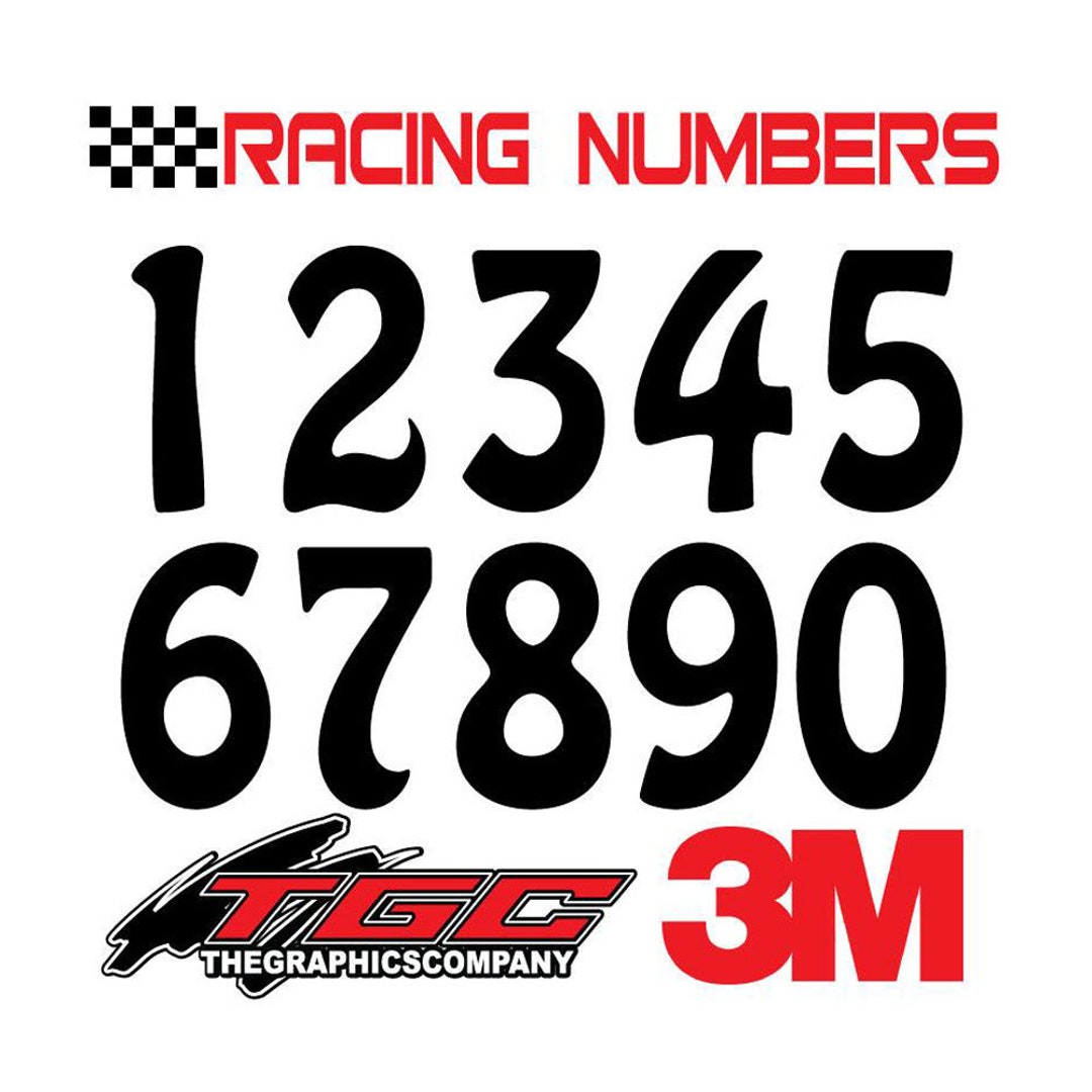 2" Inch Tall Racing Numbers Vinyl Decals Stickers MX ATV Boat Car Truck ...