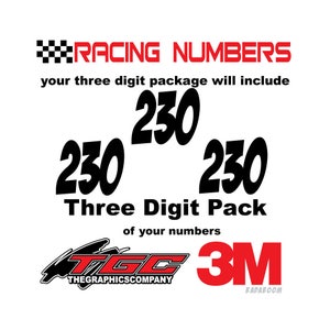 4 Inch Tall Racing Numbers Vinyl Decals Stickers MX ATV - Etsy