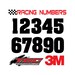 5" Inch Tall Racing Numbers Vinyl Decals Stickers MX ATV Boat Car Truck ...