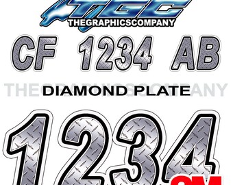 Diamond Plate Numbers - Etsy
