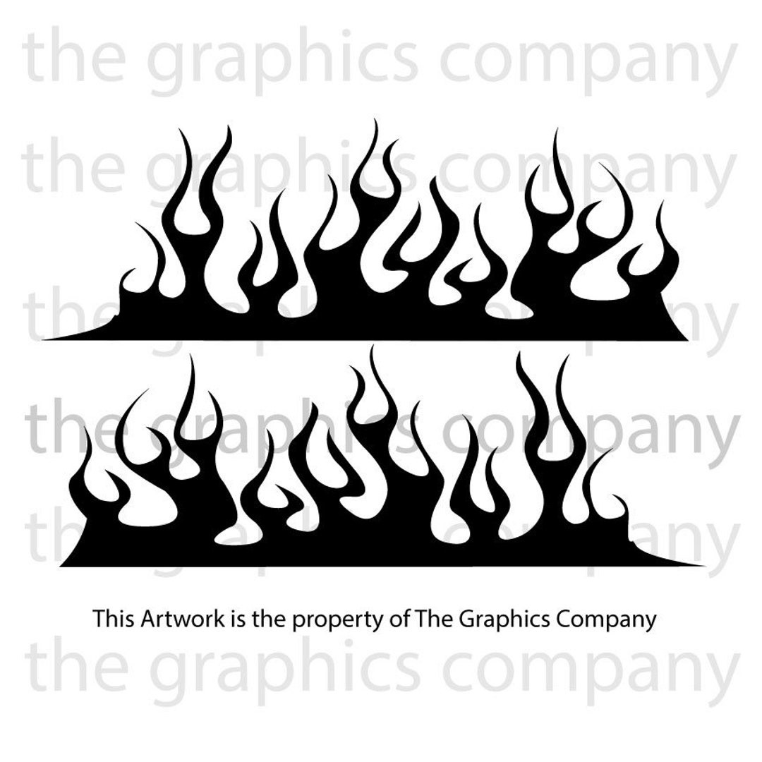 Flame Decals Stickers Graphics. the Size List is for One of the Flames ...