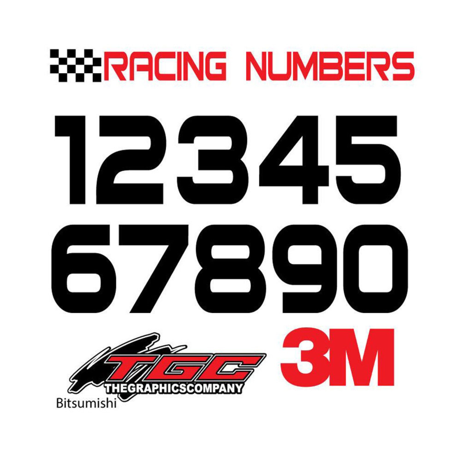 4 Inch Tall Racing Numbers Vinyl Decals Stickers MX ATV - Etsy