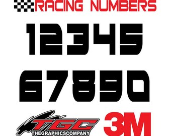 2 Inch Tall Racing Numbers Vinyl Decals Stickers MX ATV - Etsy
