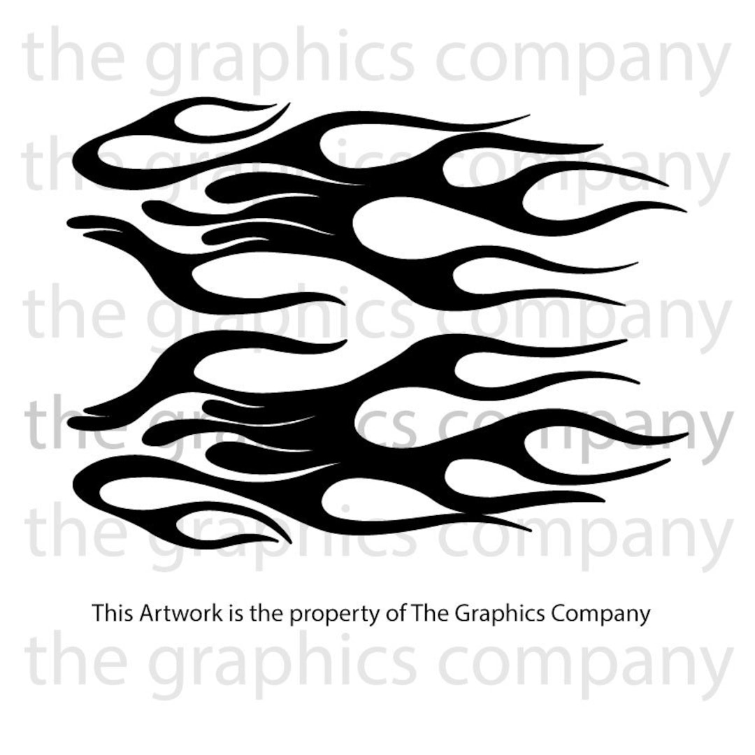 Flame Decals Stickers Graphics. the Size List is for One of the Flames ...