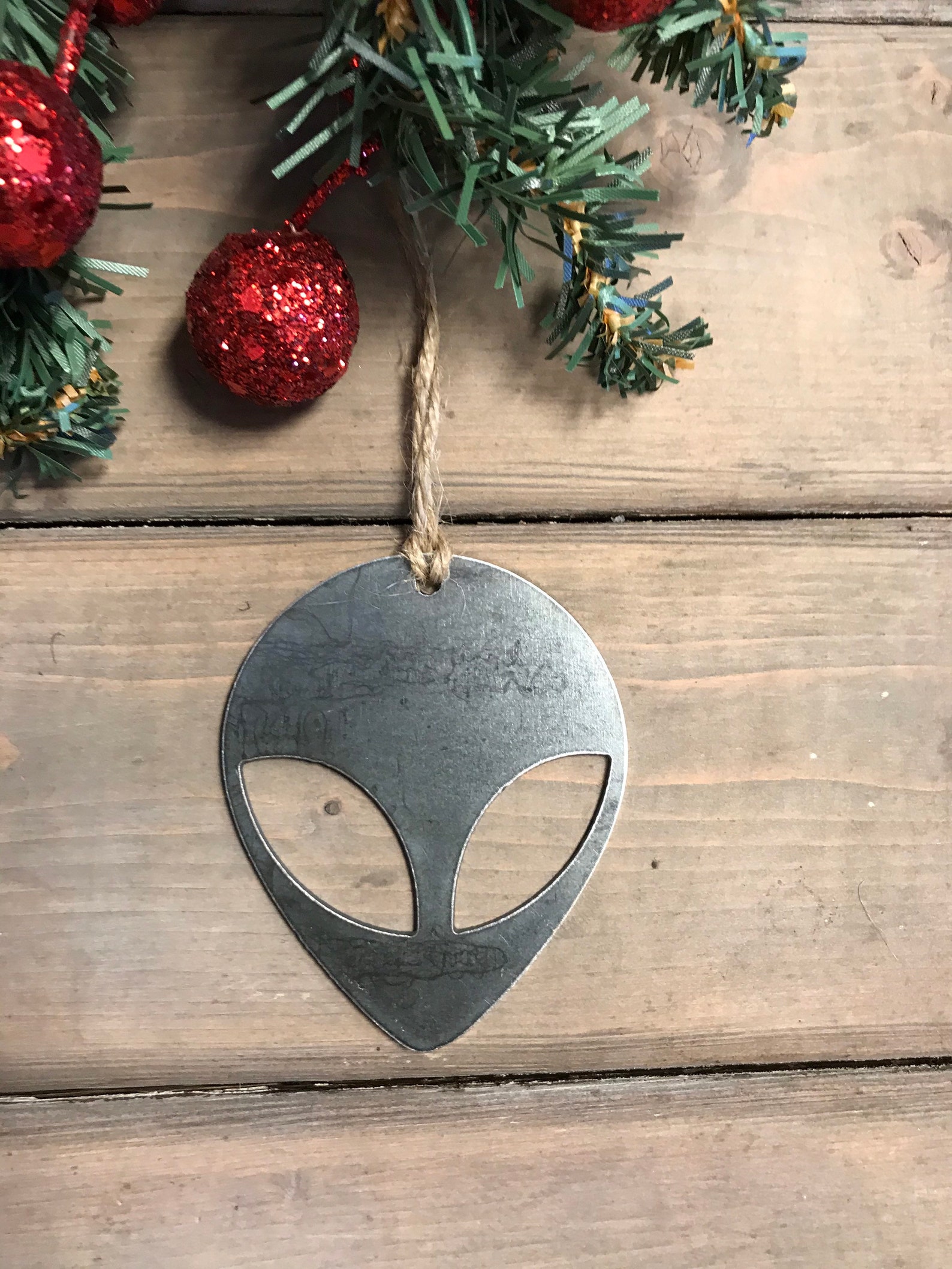 Alien Christmas Ornament-christmas Decor-rustic - Etsy