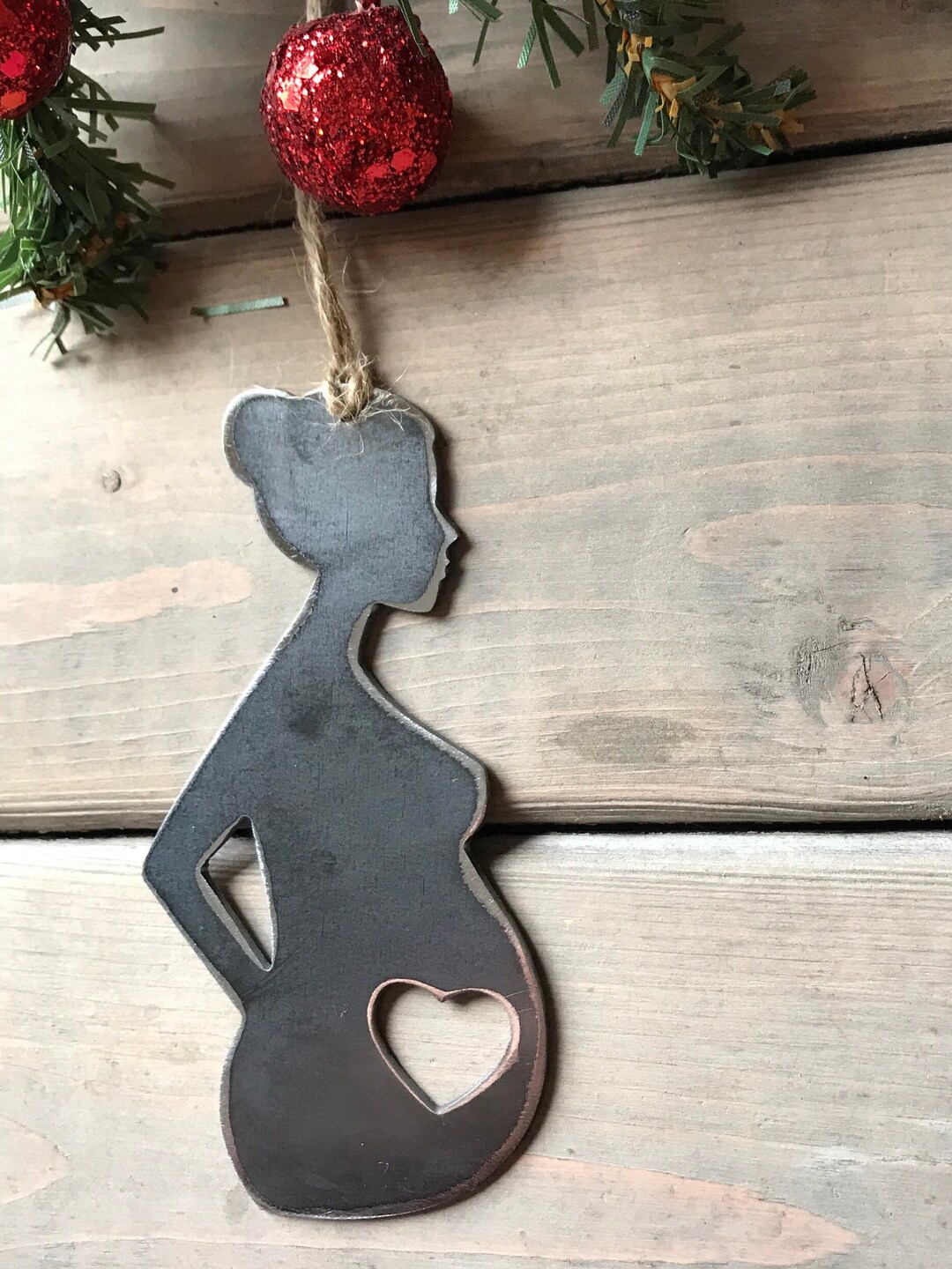 Pregnant Expecting Mother Christmas Ornament-christmas Decor-rustic ...