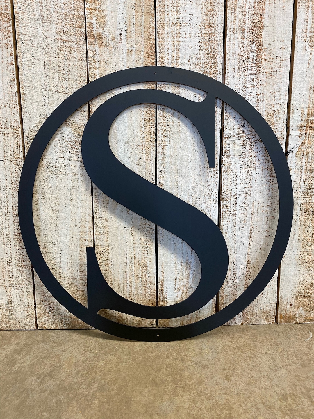 28 Inch Circle Monogram Metal Sign 28 Inch-round Monogram Metal Sign ...