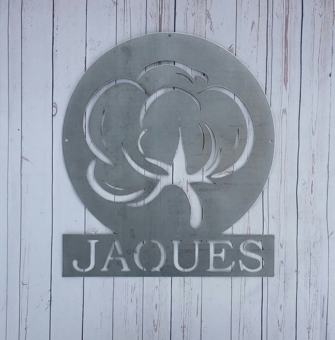 Personalized Cotton Metal Sign 24 Inch - Etsy