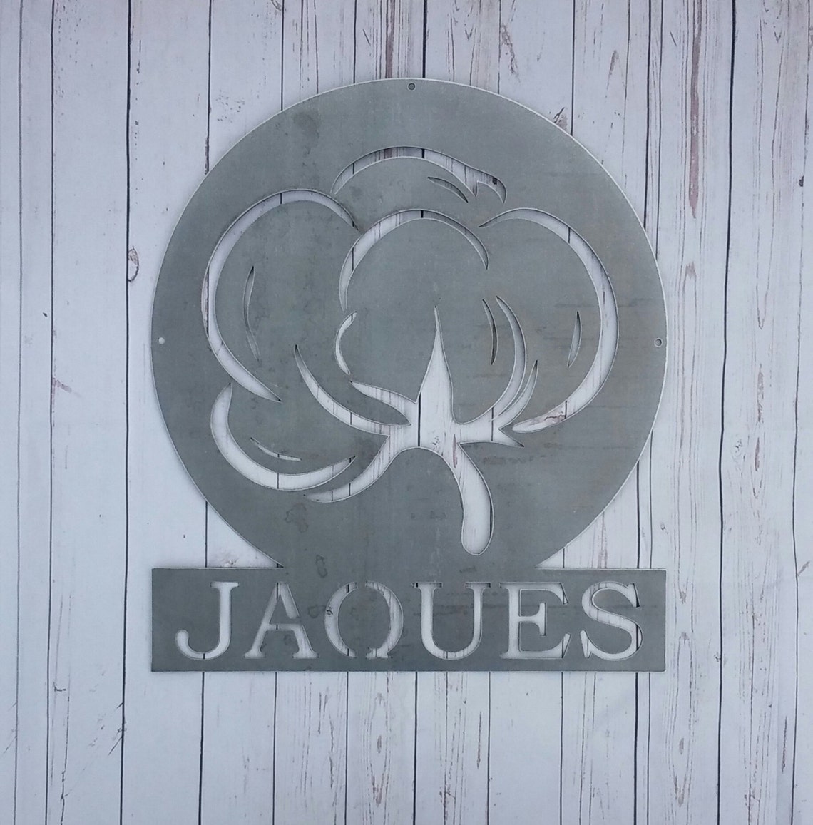 Personalized Cotton Metal Sign 24 Inch - Etsy