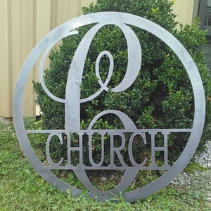 20 Inch Round Personalized Family Name Metal Sign/ Housewarming Gift ...