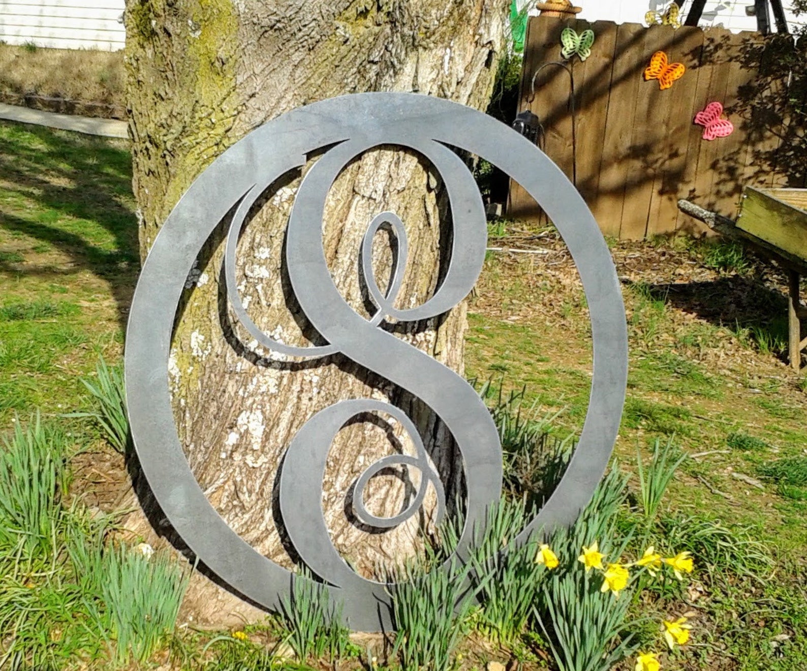 28 Inch Circle Monogram Metal Sign 28 Inch-round Monogram Metal Sign ...