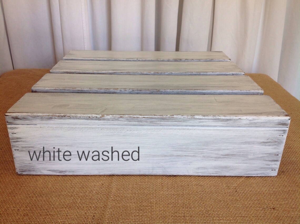 White Washed Wood Cake Stand Wedding Cake Stand Distressed - Etsy