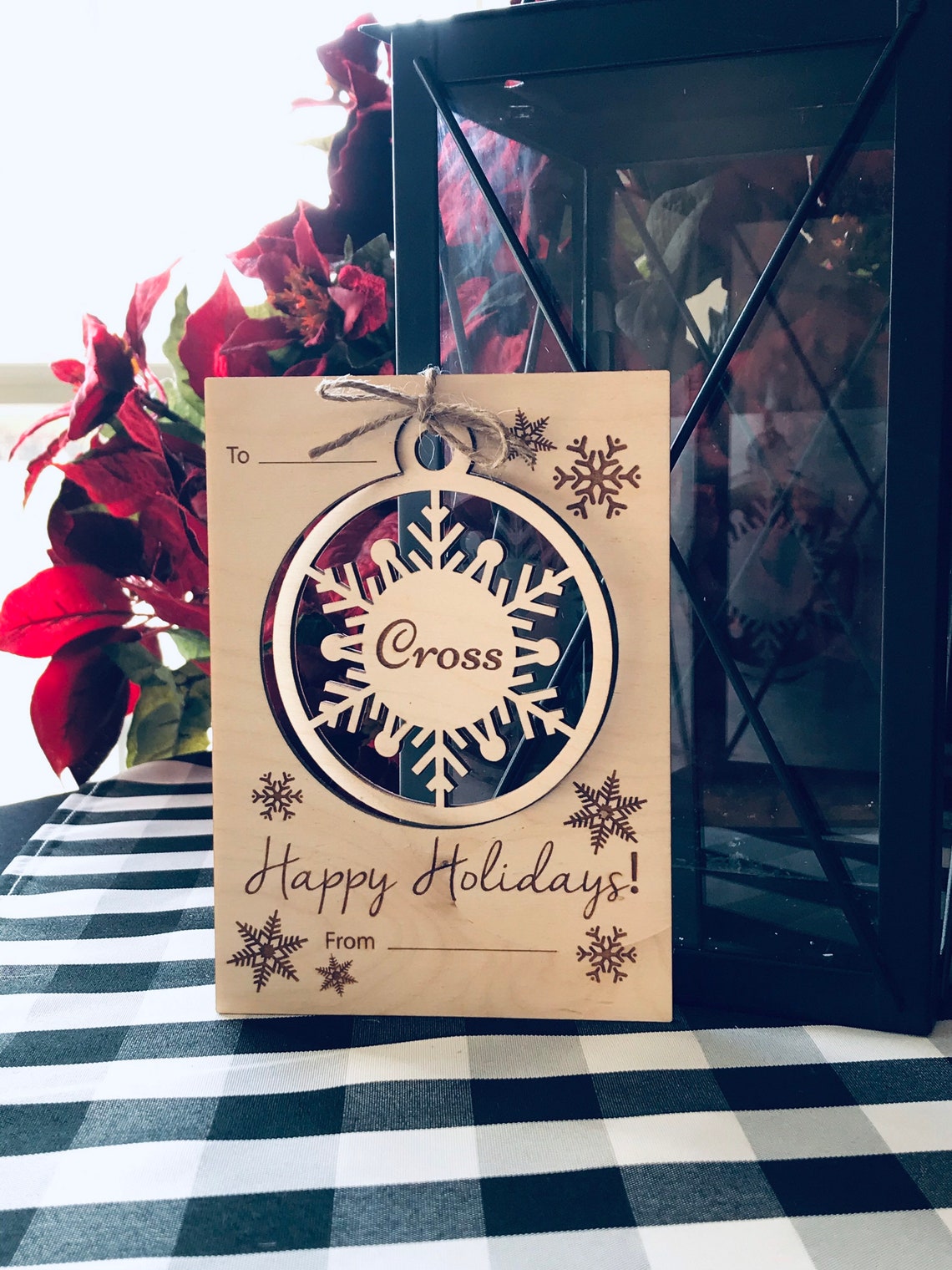 Personalized Christmas Card With Ornament| Unique Christmas Card ...